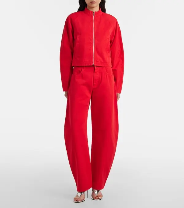 Alaïa Denim Jacket - Red