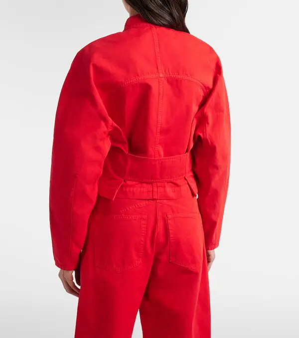 Alaïa Denim Jacket - Red