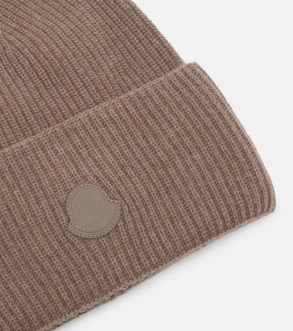 Moncler Wool And Cashmere Beanie - Brown
