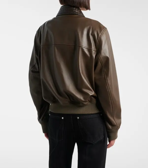 Bottega Veneta Intrecciato Leather Blouson Jacket