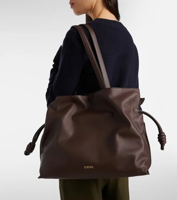 Loewe Large Leather Tote Bag - Brown