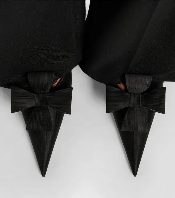 Saint Laurent Tea Bow-detail Slingback Pumps