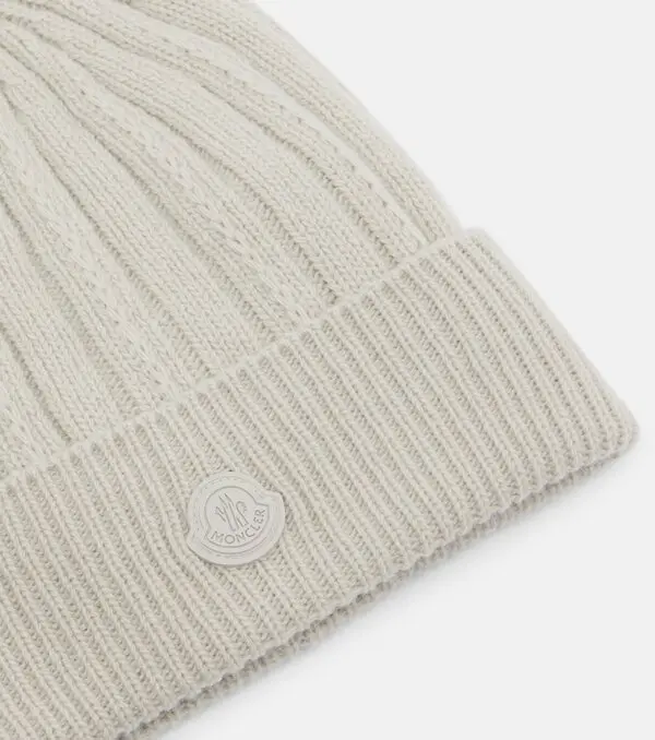Moncler Ribbed Virgin Wool Beanie