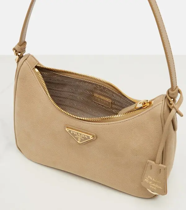 Prada Re-edition 2005 Mini Shoulder Bag - Beige