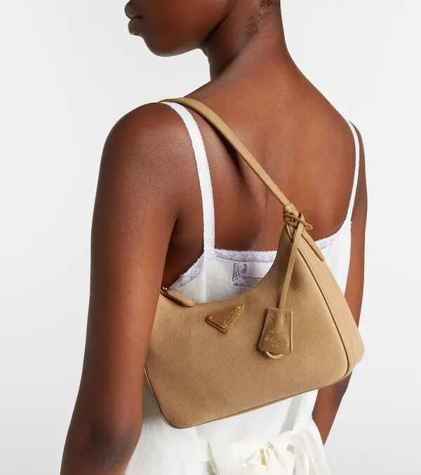 Prada Re-edition 2005 Mini Shoulder Bag - Beige