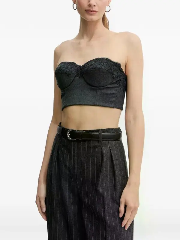 Ermanno Scervino Strapless Cropped Top