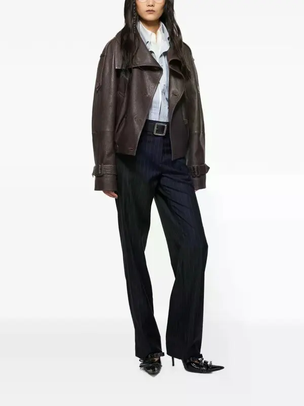 Acne Studios Cropped Leather Trench Coat