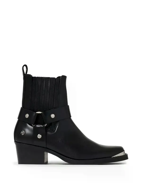 ANINE BING Mid Biker Boots - Black