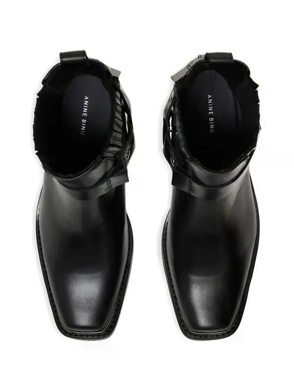 ANINE BING Mid Biker Boots - Black