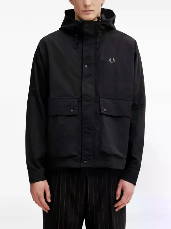 Fred Perry Embroidered Logo Hooded Jacket