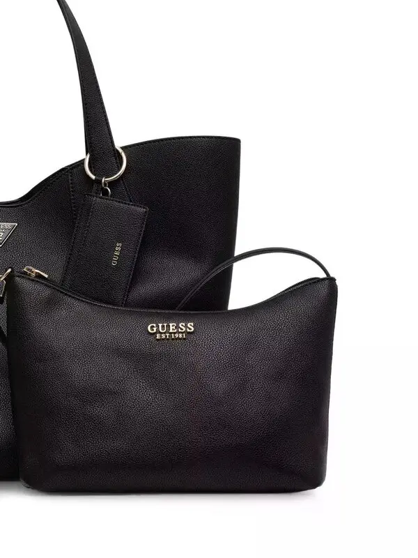 Guess Darcy Logo-plaque Pebbled Tote Bag