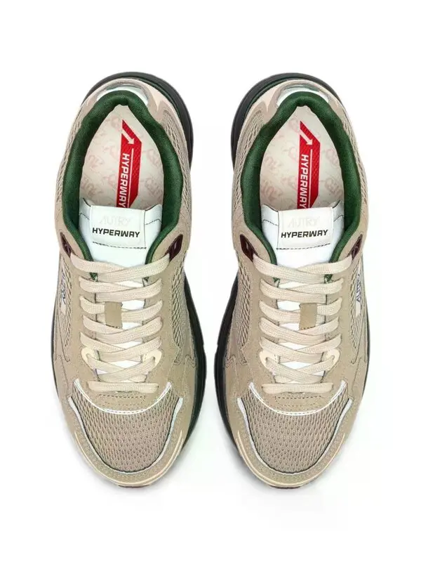 AUTRY Hyperway Mesh-panel Low-top Sneakers - Neutrals