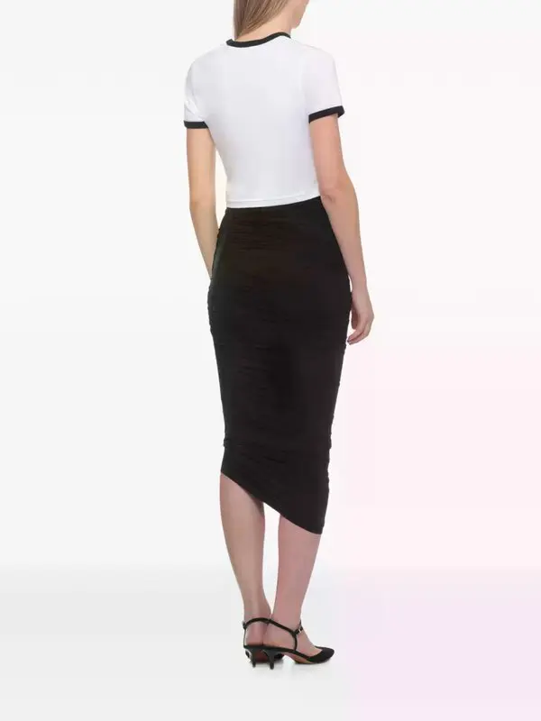 Casablanca Logo Print Cropped T-shirt - White