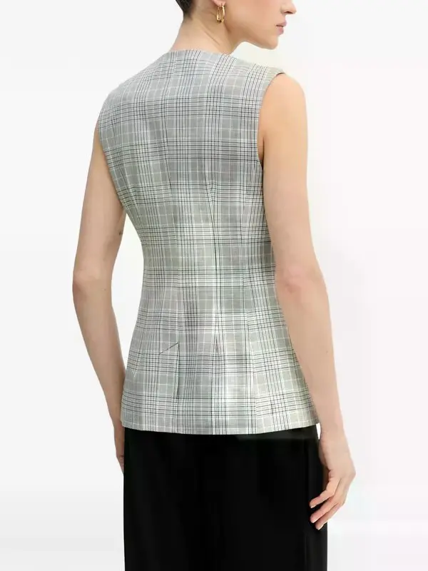 Guess Check Pattern Button-up Top