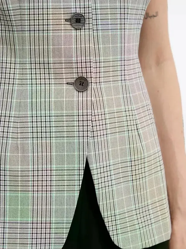 Guess Check Pattern Button-up Top