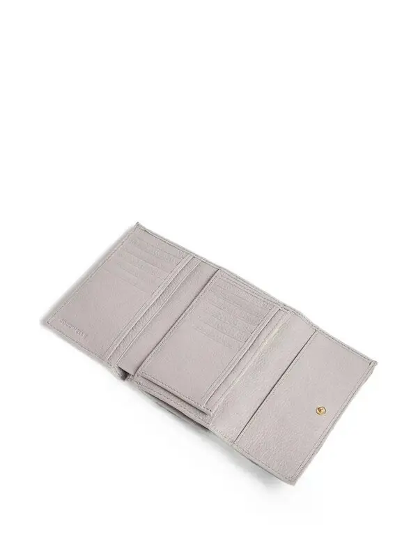COCCINELLE Medium Metallic Logo-plaque Pebbled Wallet