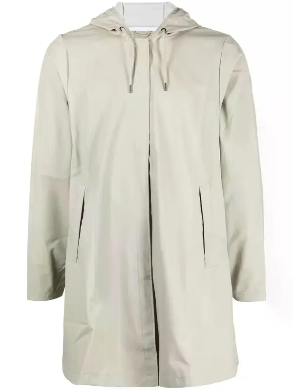 Rains Drawstring Hooded Parka Coat