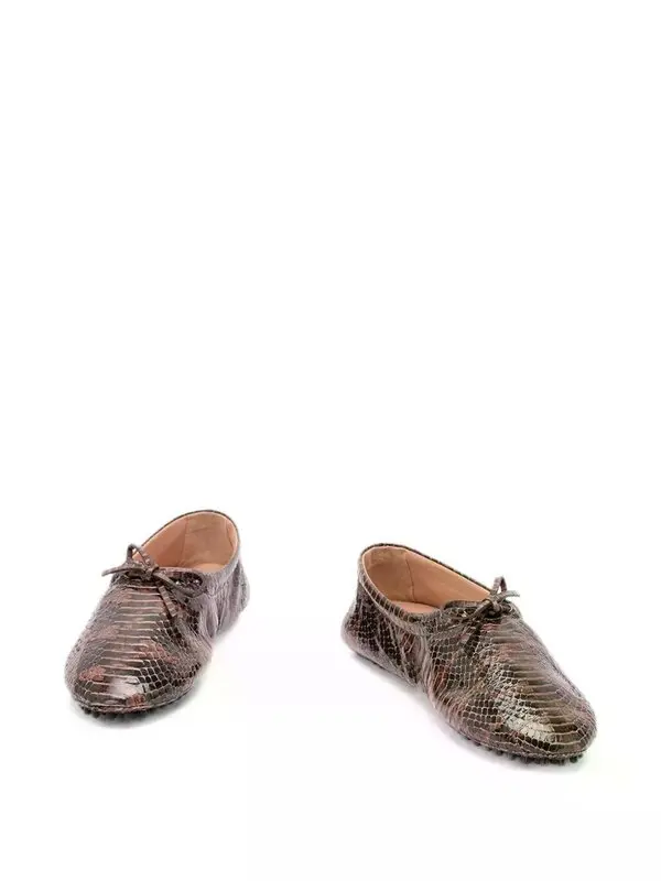 Alberta Ferretti Bow Detail Ballet Flats