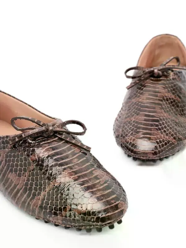 Alberta Ferretti Bow Detail Ballet Flats
