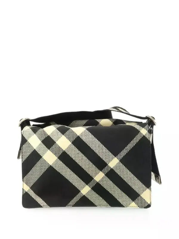 Burberry Plaid Pattern Crossbody Bag - Black