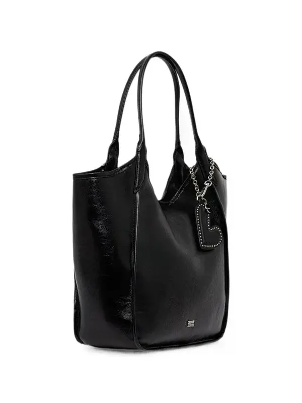 Dkny Mari Heart-charm Grained Tote Bag
