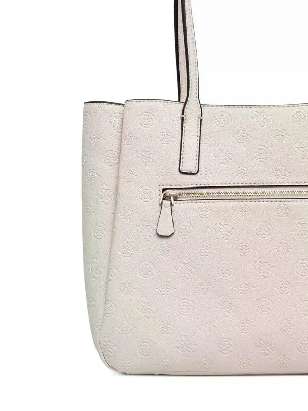 Guess Logo-embossed Charm Tote Bag