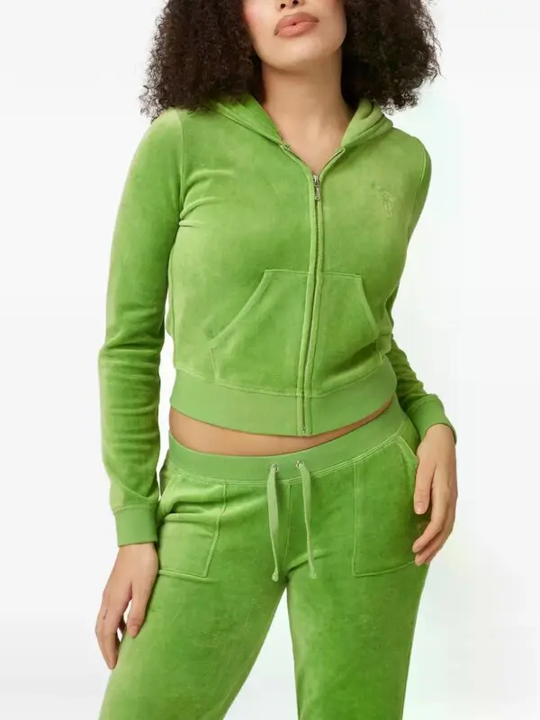 Juicy Couture Heritage Velour Zip-up Hoodie - Green