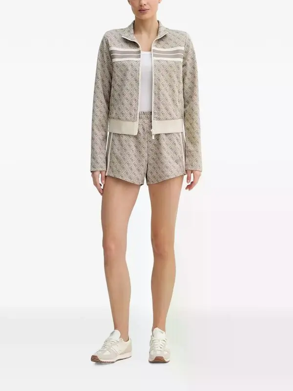 Guess Monogram-print Zip-up Sweatshirt