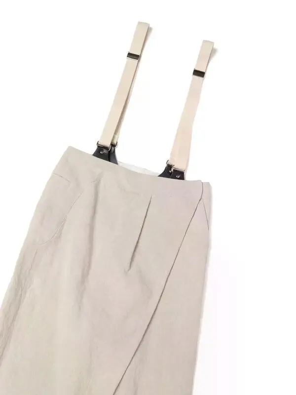 MULLER OF YOSHIOKUBO Wrap-front Suspender Trousers
