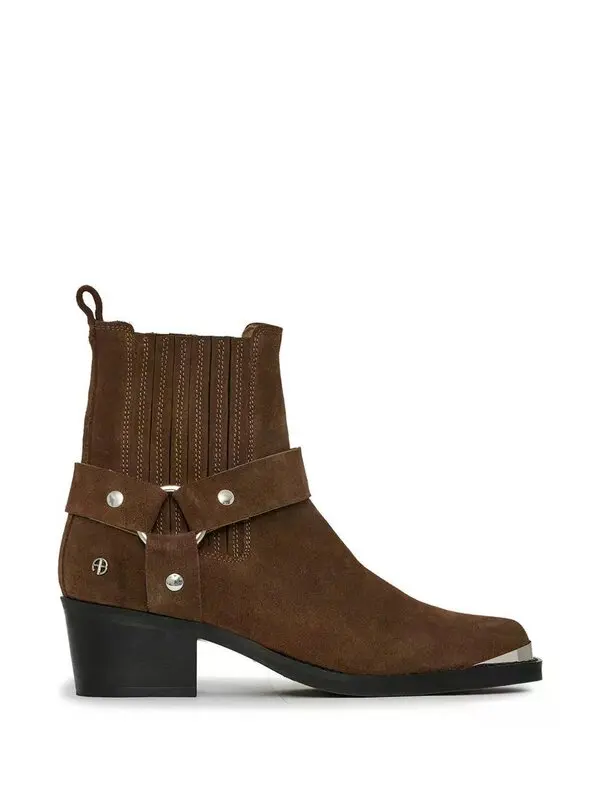 ANINE BING Mid Biker Boots - Brown