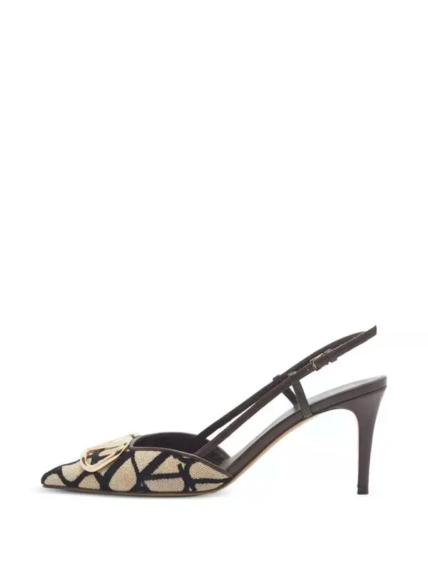 Valentino Garavani Vlogo Jacquard Slingback Pumps