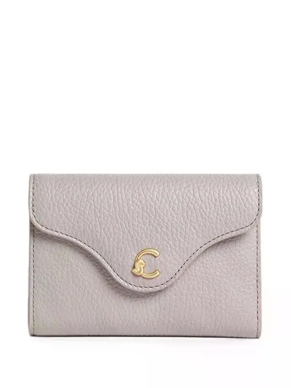 COCCINELLE Logo-plaque Pebbled Wallet - Grey