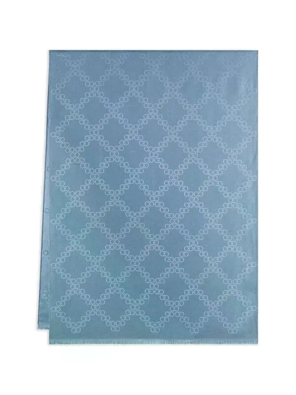 FERRAGAMO Gancini Jacquard Stole - Blue