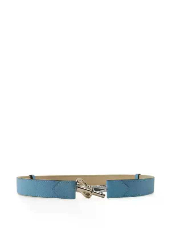Hermès Baborde Epsom Leather Belt - Blue