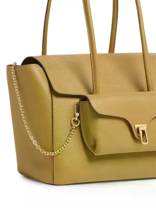 COCCINELLE Large Double Beat Leather Shoulder Bag