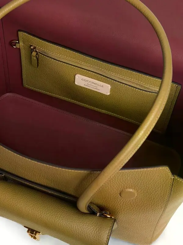 COCCINELLE Large Double Beat Leather Shoulder Bag