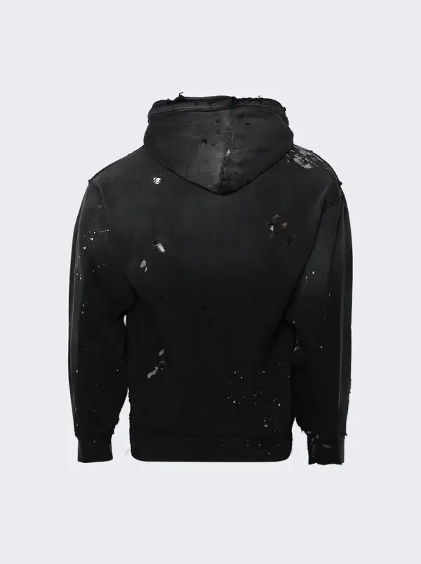 SATOSHI NAKAMOTO Washed Fleece Zip-up Hoodie