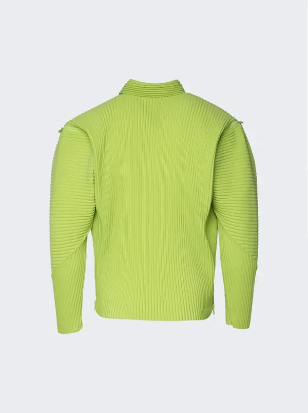 HOMME PLISSÃ ISSEY MIYAKE Multi-fastened Polo Top Lemon Yellow