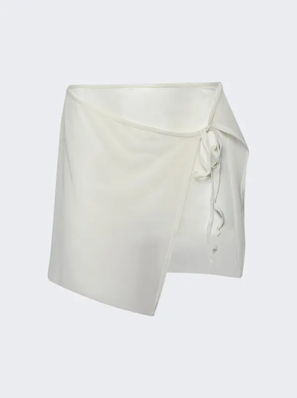 Bond Eye Maeve Mini Skirt Coconut Mesh - White