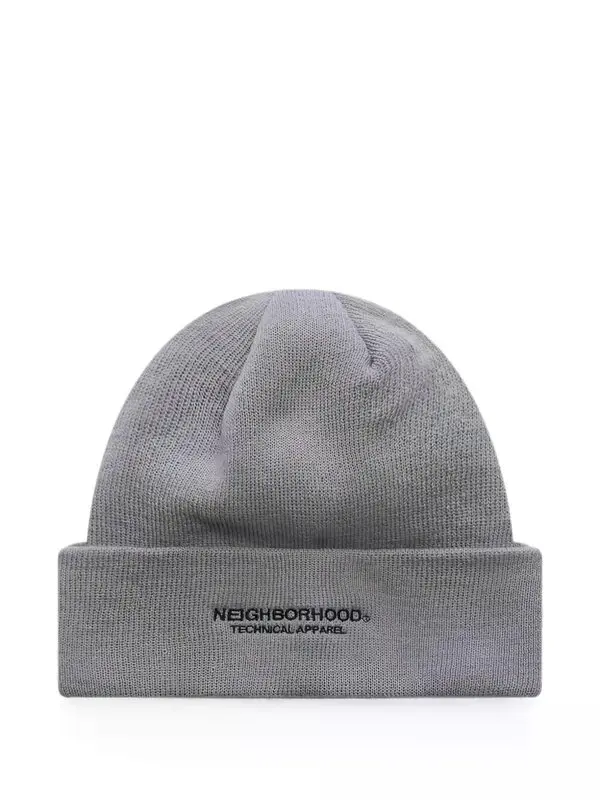 NEIGHBORHOOD Logo-embroidered Beanie Hat - Grey