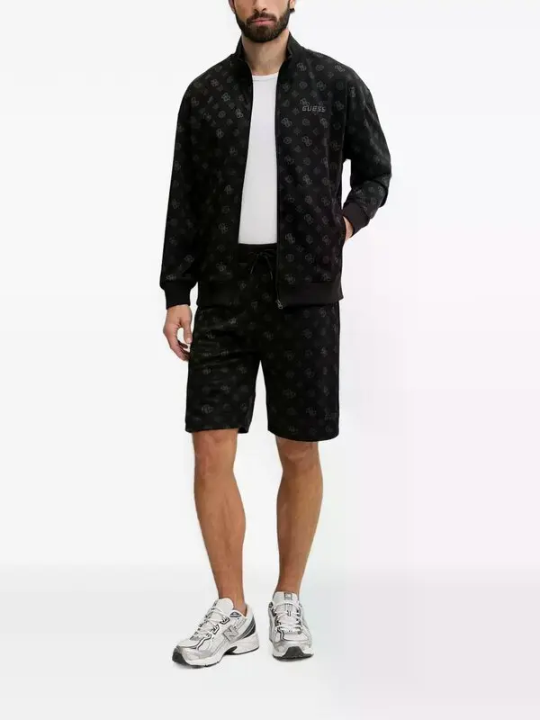 Guess Monogram-print Zip-up Jacket