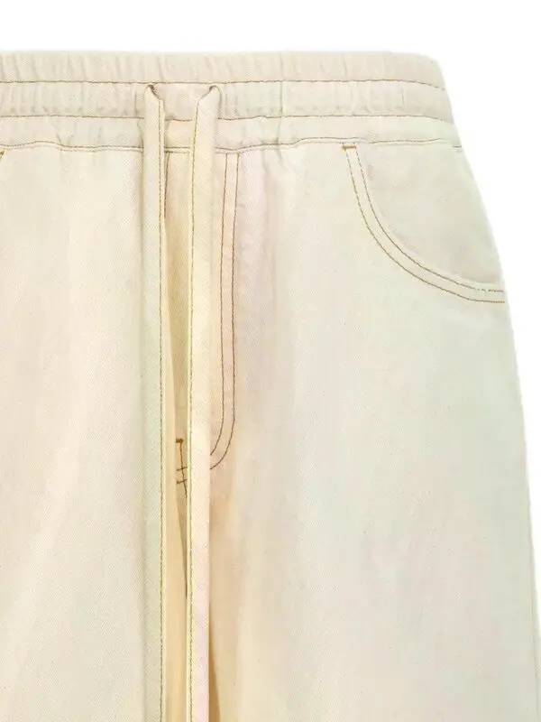 Amiri Drawstring Denim Shorts - Neutrals