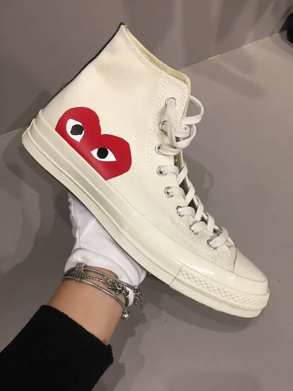 Play Comme Des Garcon Popular Converse Canvas Sneakers