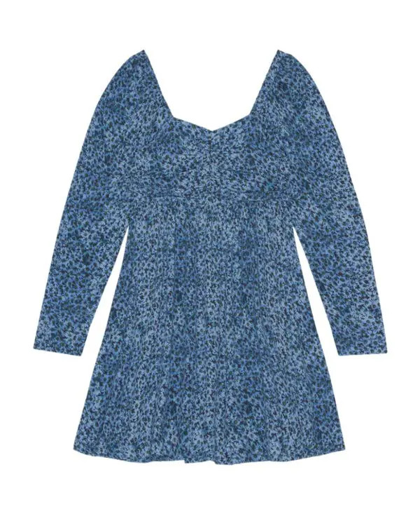 GANNI Printed Crepe Mini Dress