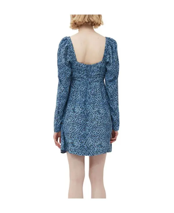 GANNI Printed Crepe Mini Dress