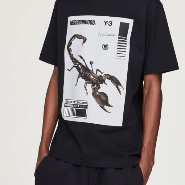 Y3 X Neighborhood Graphic Printed Crewneck T-shirt