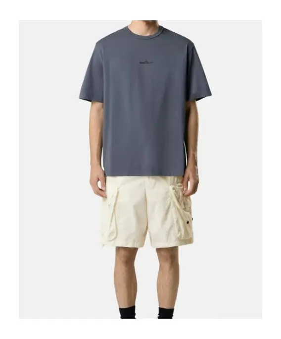 Stone Island Logo-embroidered Garment-dyed T-shirt