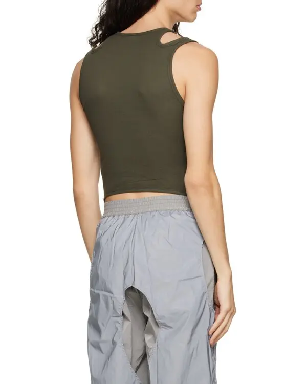 DION LEE Organic Cotton Cut-out Tank Top