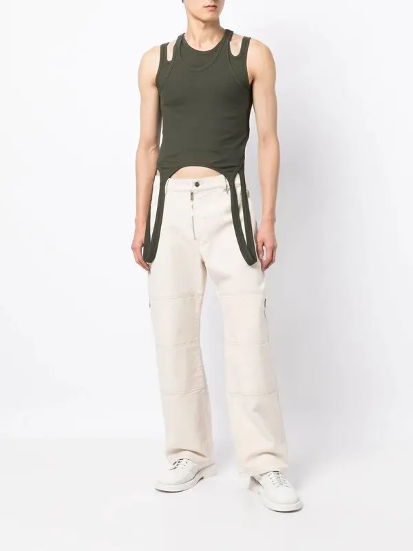 DION LEE Organic Cotton Cut-out Tank Top