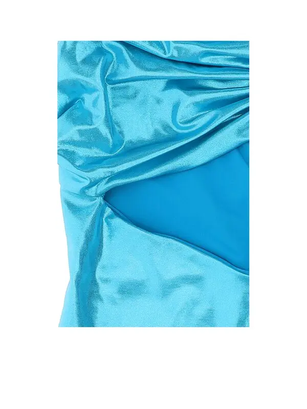 Amen Ruched Laminated-jersey Swimsuit